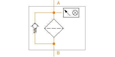 Library: generic Hydraulic return filter with bypass check valve and ...